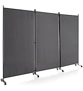 Amazon.com - Giantex 5.7Ft 6-Panel Folding Room Divider with Rollers ...