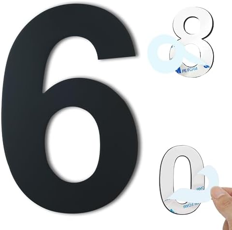 Ywonoby House Numbers - 3 Inch Self Adhesive Metal Stainless Steel Door ...