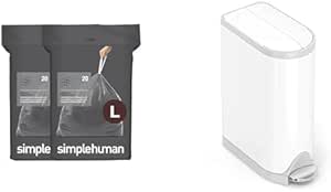 Amazon.com: simplehuman Diaper Can with Code L Liner Refill (40 Count) : Home & Kitchen