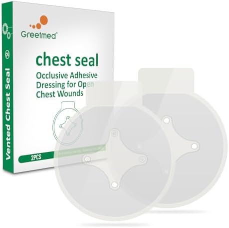 Amazon.com: Vented Chest Seal Emergency Trauma Dressing Kit 4 Vent ...