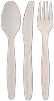 Biofase Premium Biodegradable Mixed Cutlery Set of 24 (8 Knives, 8 ...