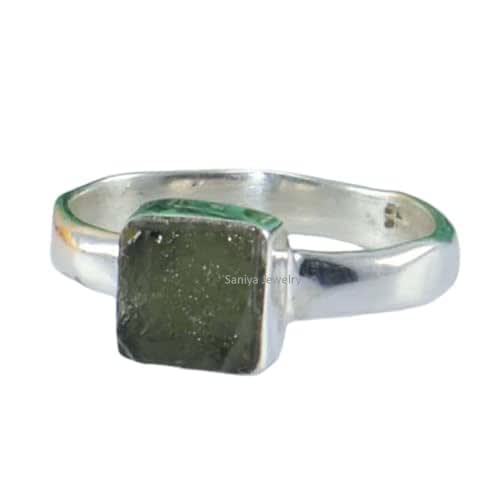 Amazon.com: Moldavite Gemstone Handmade Ring | Pure 925 Sterling Silver ...
