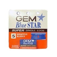 Amazon.com : GEM BLUE STAR BLADES [Health and Beauty] : Wrapped Razor ...