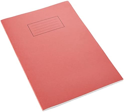 school exercise book ruled and margin A4 red cover x 1 single notebook ...