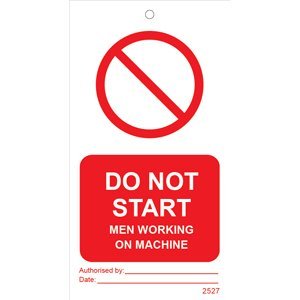 Amazon.com: Temporary PVC "Do Not Start" Tag with Tie Pack of 10 ...
