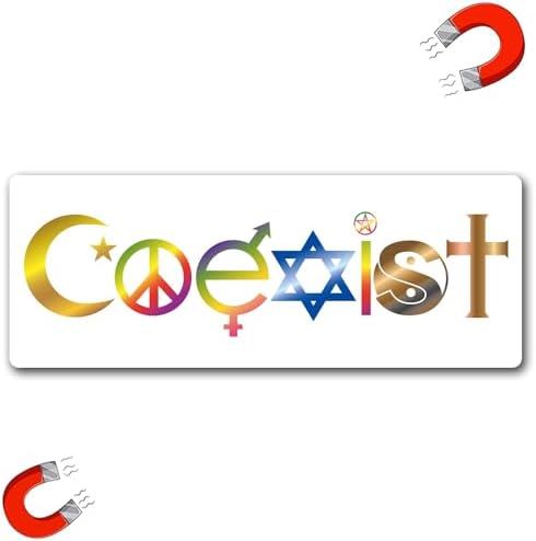 Amazon.com: WZCNDIDI Coexist Symbol Decal - 3x8 Inches, Heavy-Duty ...