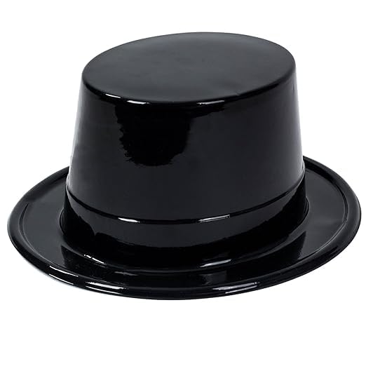 PartyToko 1 Plastic Hats Magician Hats Top Hat Plastic Large Top Hat ...