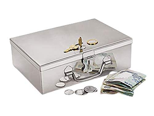 JOWEL Stainless Steel Cash/Jewellery Storage Rectangular Silver Boxes ...