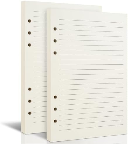 Amazon.com : 2 Packs A5 Refillable Paper for 6-Ring Binders, Planner ...