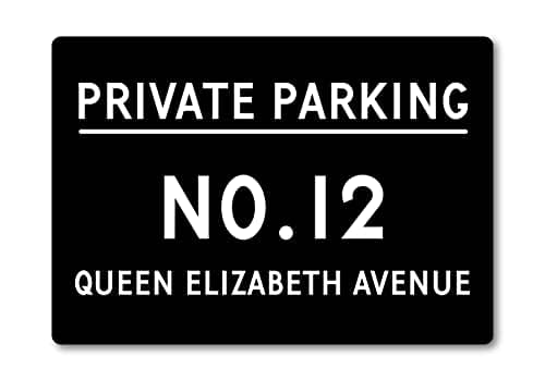 Personalised Metal Private Parking Sign. Perfect for Driveways, Garages ...