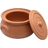Amazon.com: Hakan Handmade Clay Pot with Lid, Natural Unglazed Earthen ...