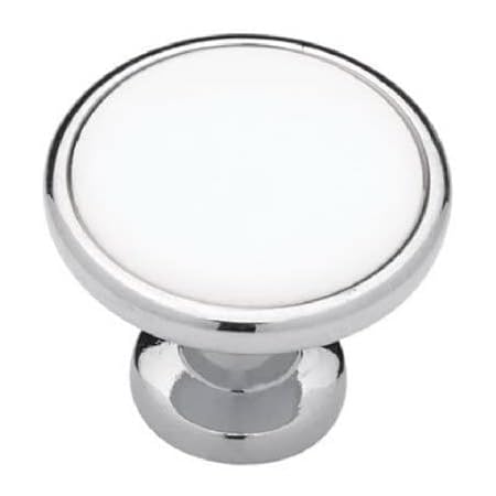 1.25-In. Chrome/ White Insert Cabinet Knob - Amazon.com