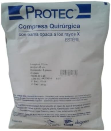 Generic Compresa quirúrgica para vientre esteril 24x20 protec c/5 pz ...