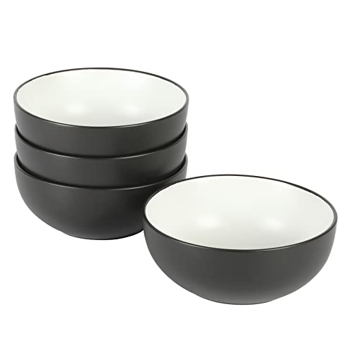 Snapklik.com : 4 Pack 6.3 Stoneware Stackable Cereal Bowls