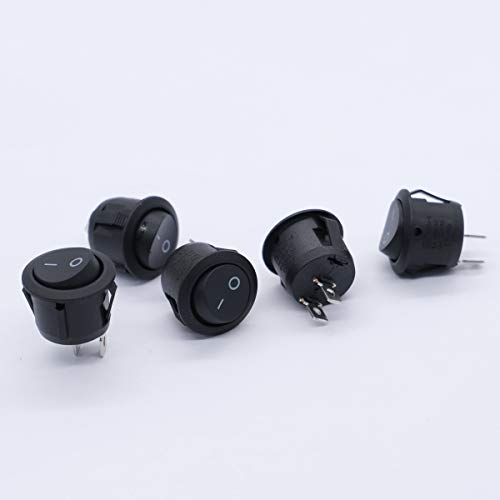 Snapklik.com : Mxuteuk 5pcs Snap-in Round Rocker Switch Toggle Power ...
