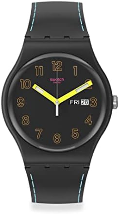 Amazon.com: Swatch Gent BIOSOURCED Dark Glow Quartz Watch : Clothing ...