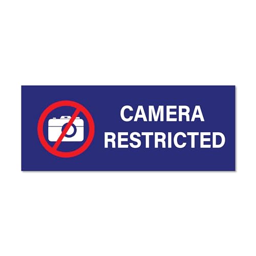 SIGN EVER Camera Restricted Sign Board With Double side adhesive tape ...