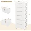 Amazon.com: LOKO 7-Drawer Plastic Rolling Storage Cart, Mobile Storage ...