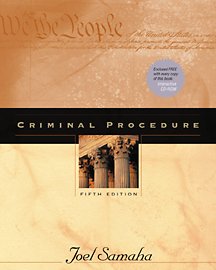 Criminal Procedure: Samaha, Joel: 9780534550141: Amazon.com: Books