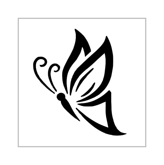Amazon.com: Butterfly Stencil 4 Inch Insect Side Profile Outline Design ...