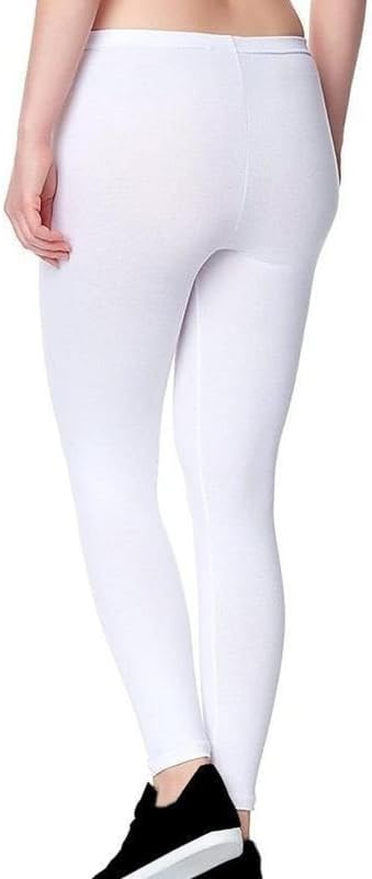 Buy Women’s Cotton Lycra AnkleLength Leggings | 4Way Stretch | Soft & Comfortable Fit (Pack of 1 ...