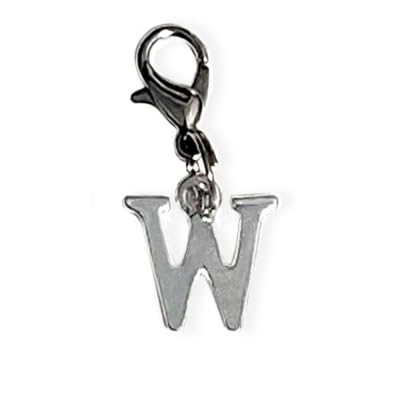 Amazon.com: Letter Clip On Charms Zipper Pulls Initials, Silver ...