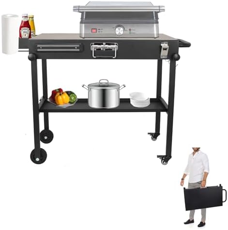 Amazon.com: Folding Table Cart for Blackstone Outdoor Griddle Stand ...