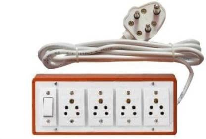Buy Ganpati (1+4) PVC Extension Box Anchor 4 Socket and Anchor 1 Switch ...