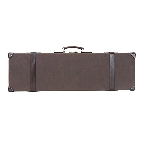 Tourbn TOURBON Vintage Shotgun Case Hard Shell Canvas & Leather Weapon ...