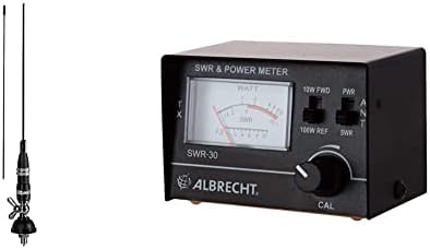 CB Albrecht Racer 90 Antenne, 115cm inkl. Kabel, Schwarz & SWR-30, PWR ...