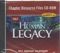 Holt World Human Legacy Modern Era Chapter Resources Files on CD ROM ...