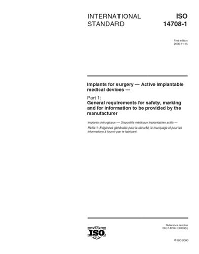 ISO 14708-1:2000, Implants for surgery - Active implantable medical ...