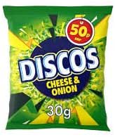 Discos Crisps (30 Bags x 30g, Cheese & Onion) : Amazon.co.uk: Grocery