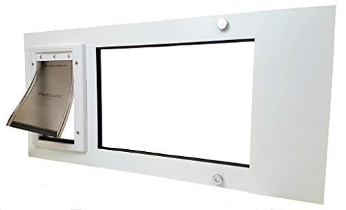 Vertical Window Cat Door Insert with Vinyl Flap | Great for Cats | Cat ...