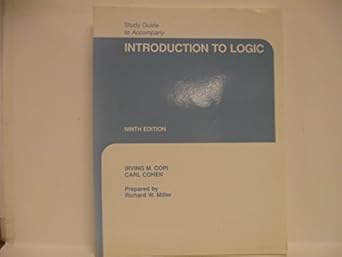 Introduction to Logic: Study Guide (9th Edition): Carl Copi Irving M.; Cohen: 9780023812521 ...