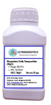 Ultranano Tech | Magnesium Oxide Nanoparticle (MgO) (25 gm) : Amazon.in ...