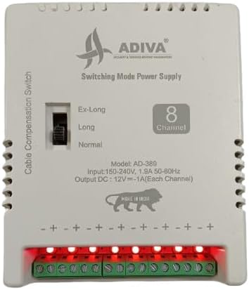 Amazon.in: Buy ADIVA 8 Channel SMPS for CCTV Power Supply 12v SMPS with ...