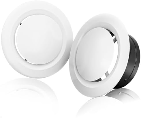Hon&Guan 2pcs 4 Inch Adjustable Air Vent Covers 100mm Ceiling Vent ...