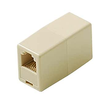 Telephone Coupler 6-Conductor Ivory Voice RJ12 in Line Telephone ...