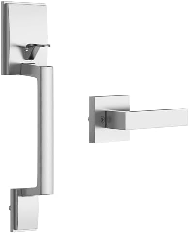 goldenwarm Gold Front Door Handle, Entry Door Handle and Reversible ...