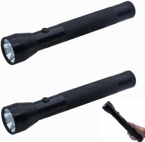 Heavy Duty 3 D Cell Battery LED Big Flashlights, High Lumens,for Home ...