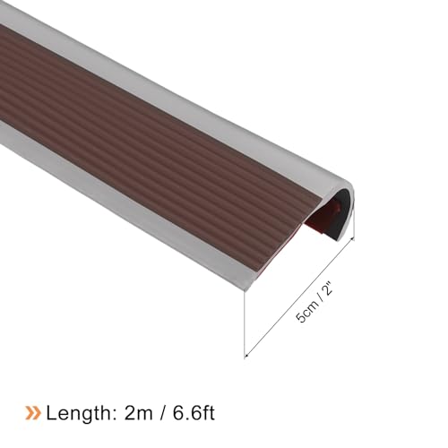 uxcell 1Pcs Stair Nosing, Vinyl Stair Edge Protector, Anti Slip Step ...