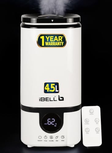 IBELL HU450RB Humidifier with Cool Mist & Remote Control, 4.5 liter ...