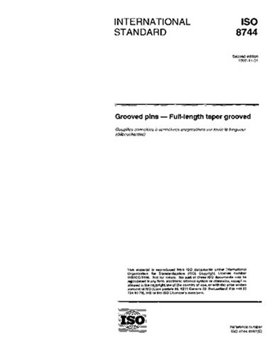 ISO 8744:1997, Grooved pins - Full-length taper grooved | Amazon.com.br