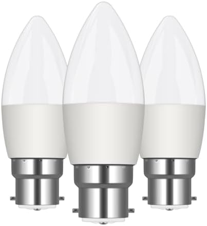B22 Bayonet Candle Light Bulb, B22 LED Bulbs Warm White 2700K, 5W (40W ...