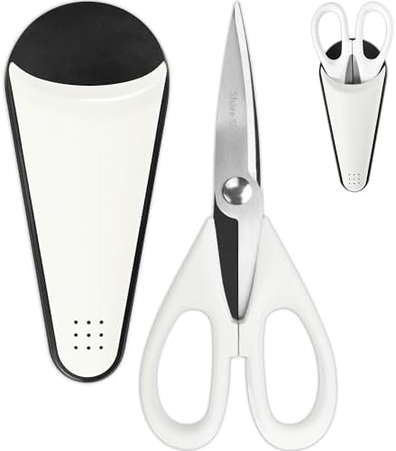 XYJ Kitchen Shear with Magnetic Knife Holder, Durable Stainless Steel ...