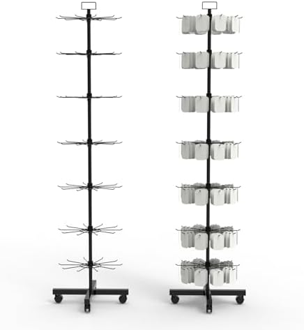 Amazon.com: YEOOE Retail Display Racks 7 Tier Spinning Display Stand ...