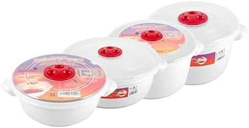 bs 2 x 3L Microwave Heating Food Cooking Pot Container with Ventilated ...