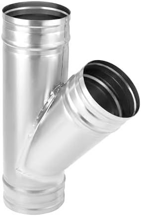 Amazon.com: QWORK 4" Duct Splitter, 45° Degree 4 Inch Branch Metal Duct ...