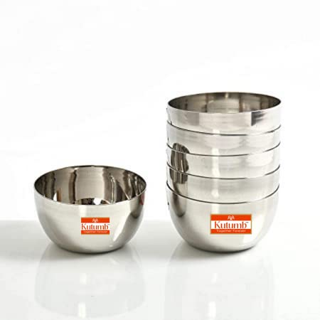 Buy Kutumb Stainless Steel Heavy Guage Induction Based Oval Shaped Vati ...